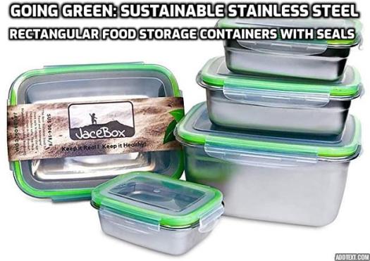 Going Green: Sustainable Stainless Steel Rectangular Food Storage ...