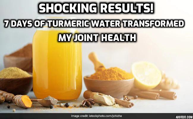 7-Day Turmeric Water Challenge: Transform Your Joint Health – Anti ...